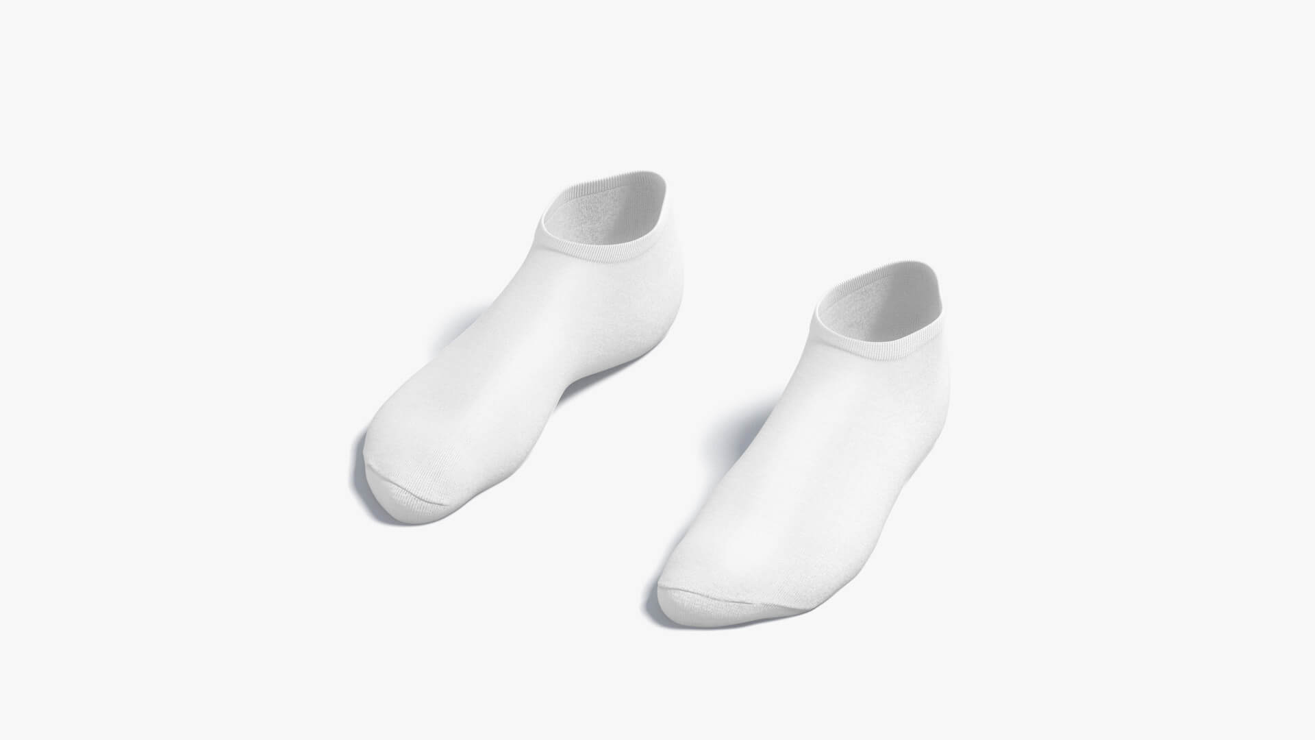 White Low-Cut Socks - Fabric Sox Pair 3D Model by rebrandy