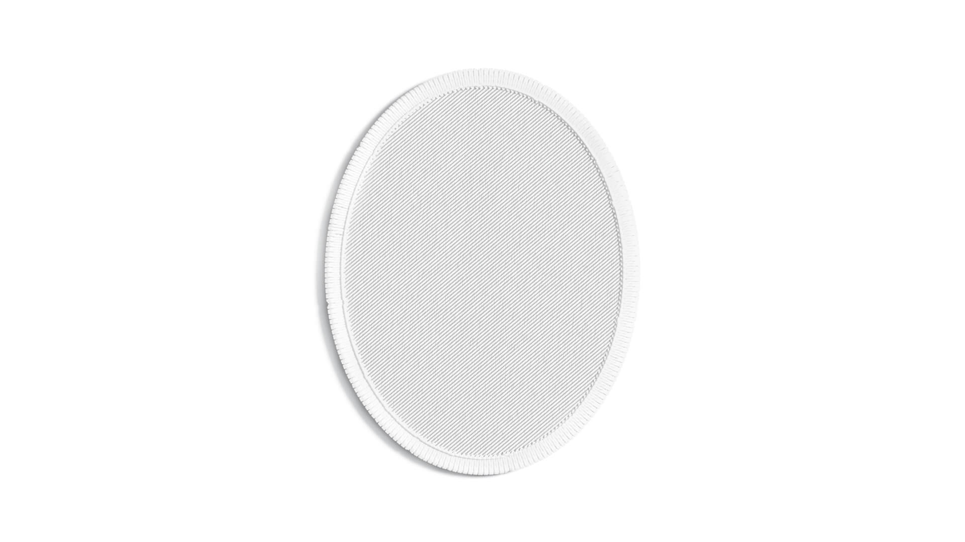 White Oval Embroidered Patch - Embroidery Ellipse Badge 3D Model by ...