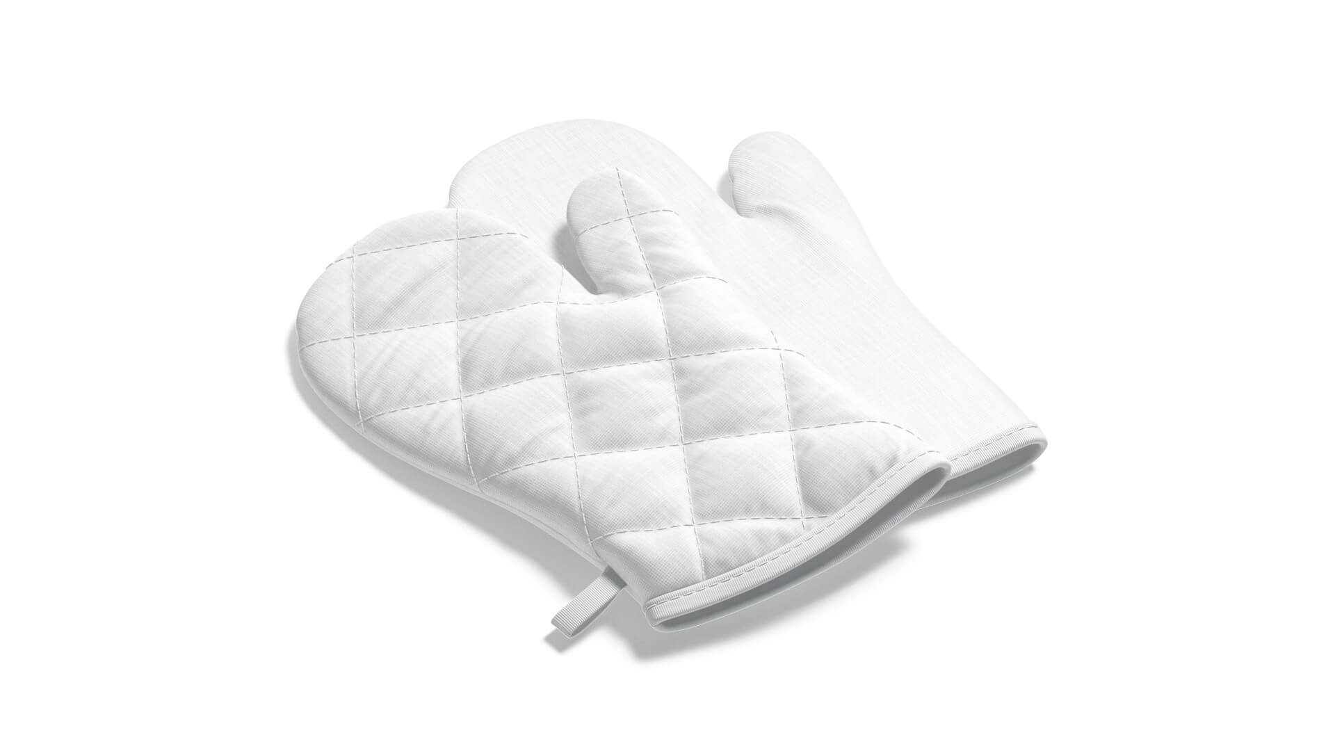 White Oven Mitten Potholders - 3D Model by rebrandy