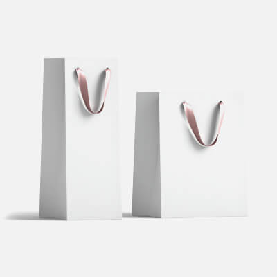 White Paper Gift Bag 2 Type Packet Set - 3D Model by rebrandy