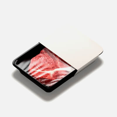 White Plastic Beef Pack with Label - Pork Fillet Container 3D Model by ...