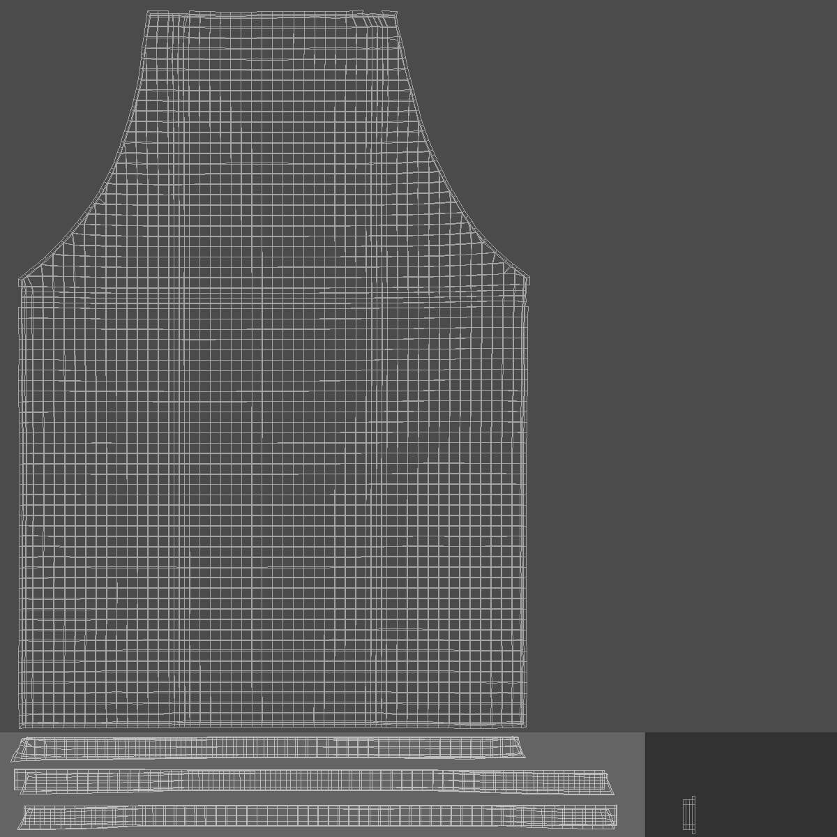 White Protective Apron - 3D Model by rebrandy