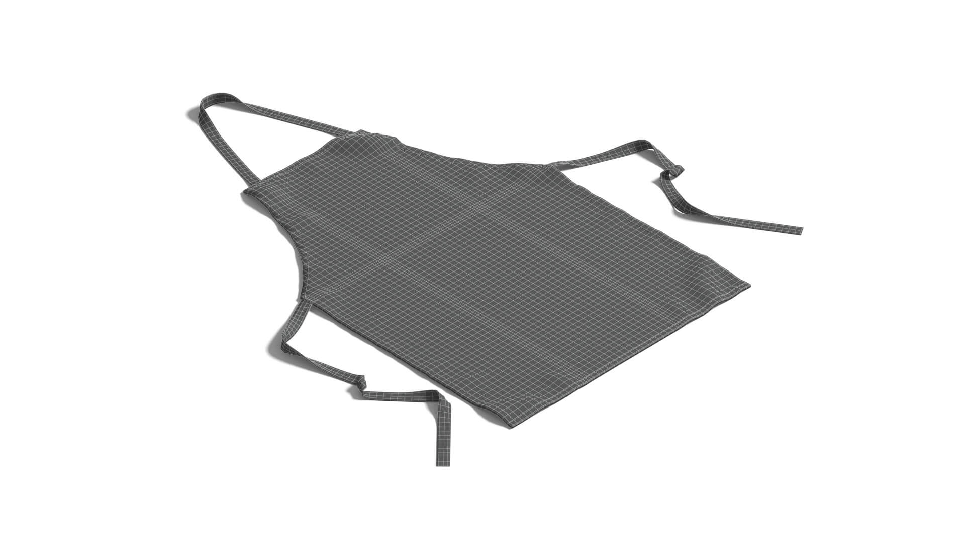 White Protective Apron - 3D Model by rebrandy