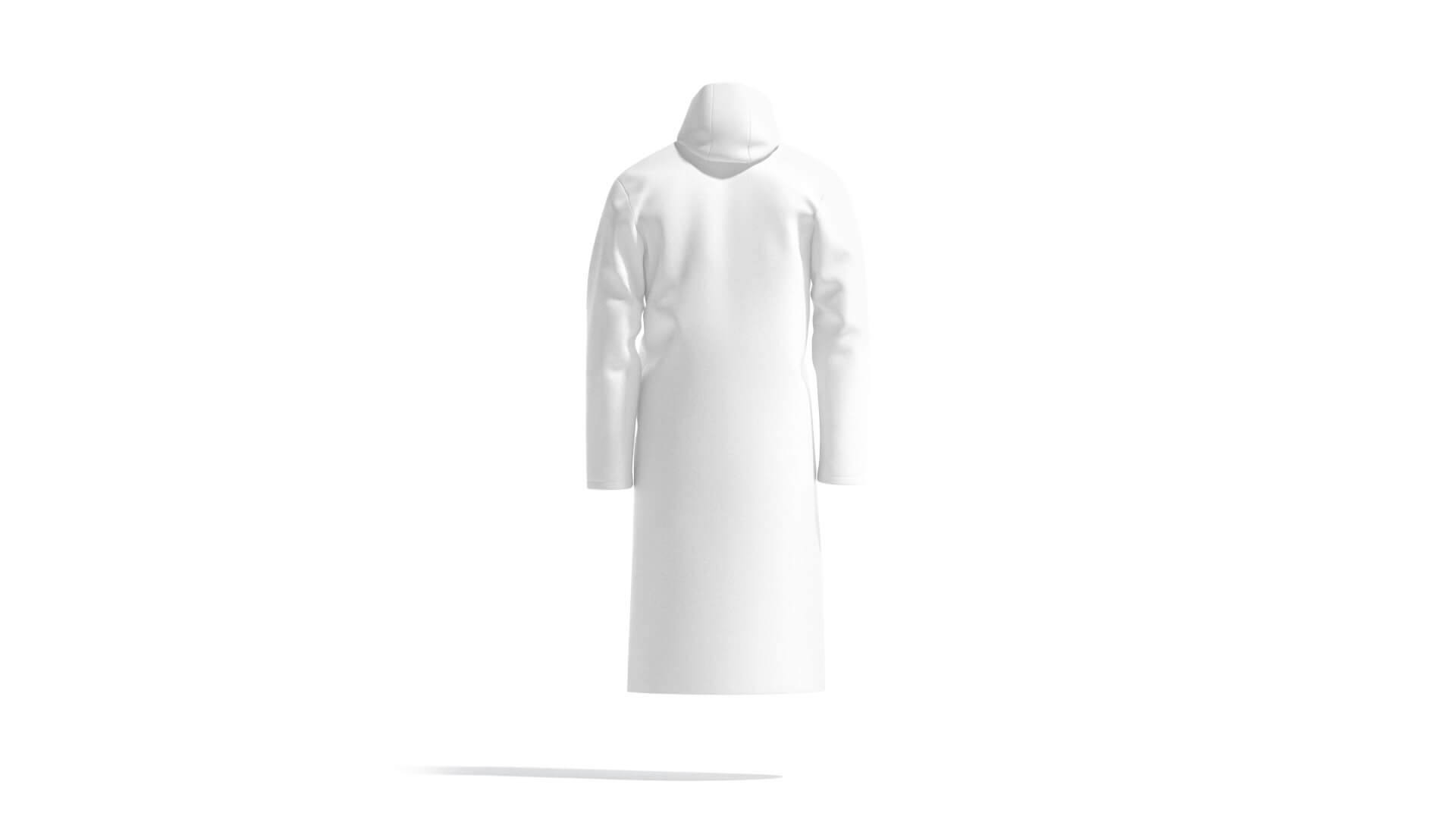 White Waterproof Rain Coat - 3D Model by rebrandy