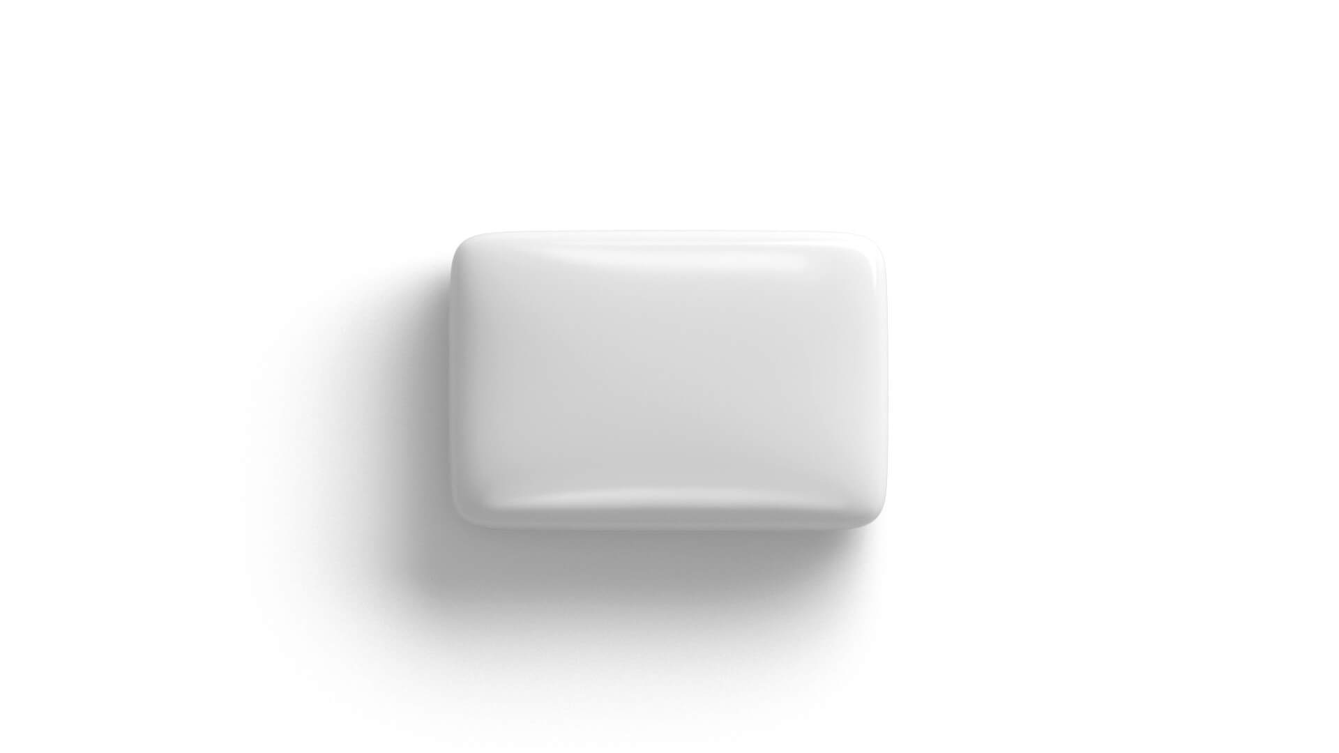 White Rectangular Button Badge - 3D Model by rebrandy