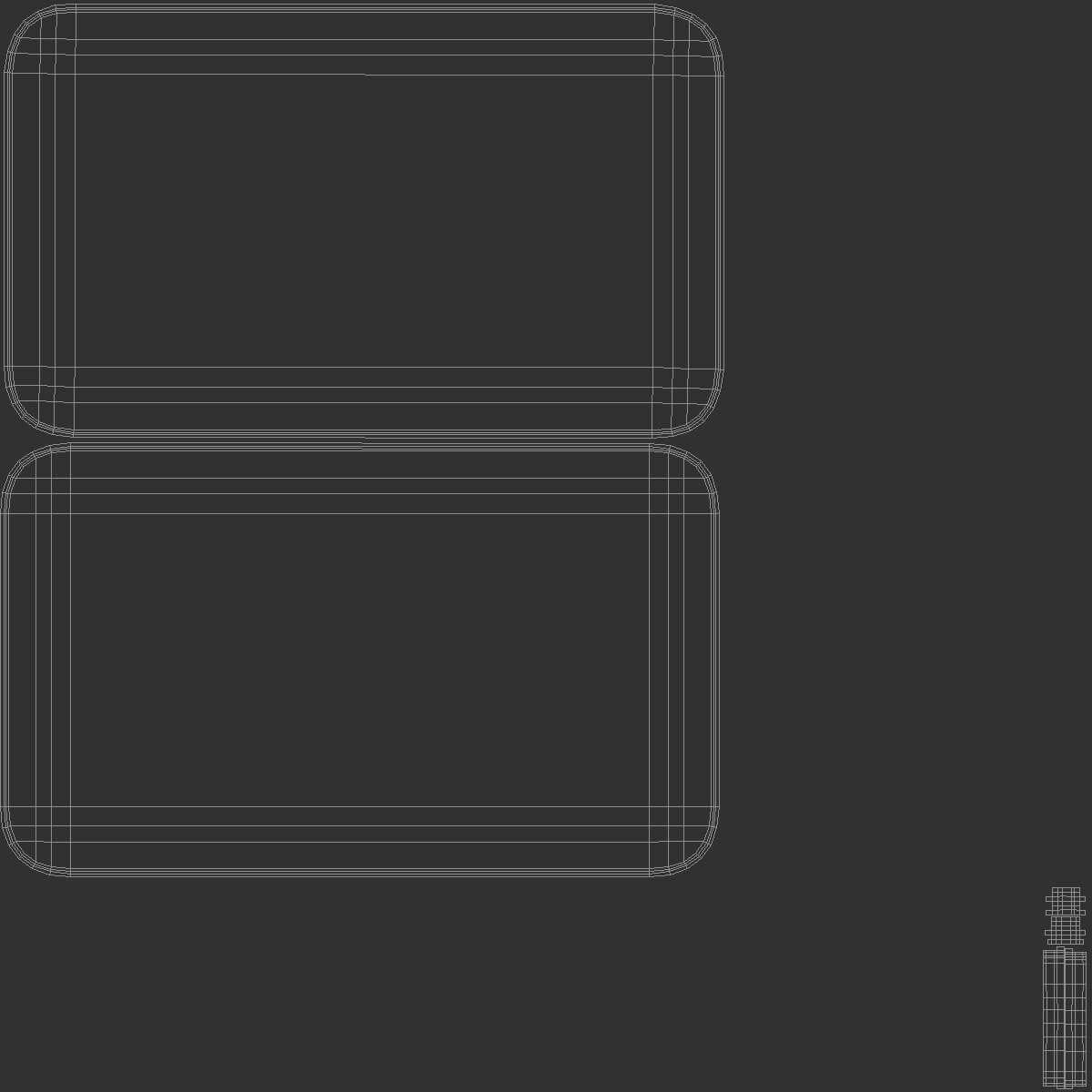 White Rectangular Embroidered Patch - Lying Embroidery Badge 3D Model ...