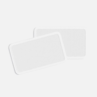 White Rectangular Embroidered Patch Stack - Lying Badge Pair 3D Model ...