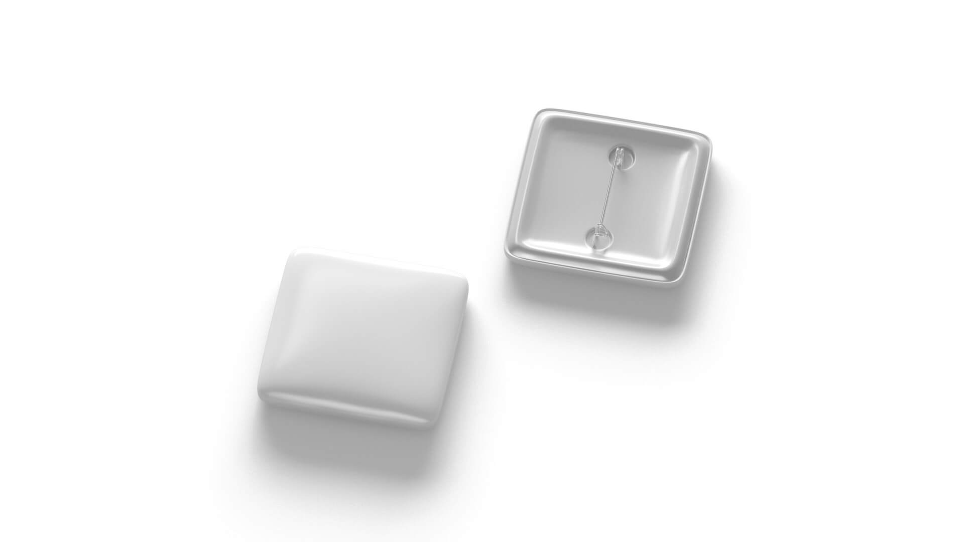 White Rhombus Button Badge - 3D Model by rebrandy