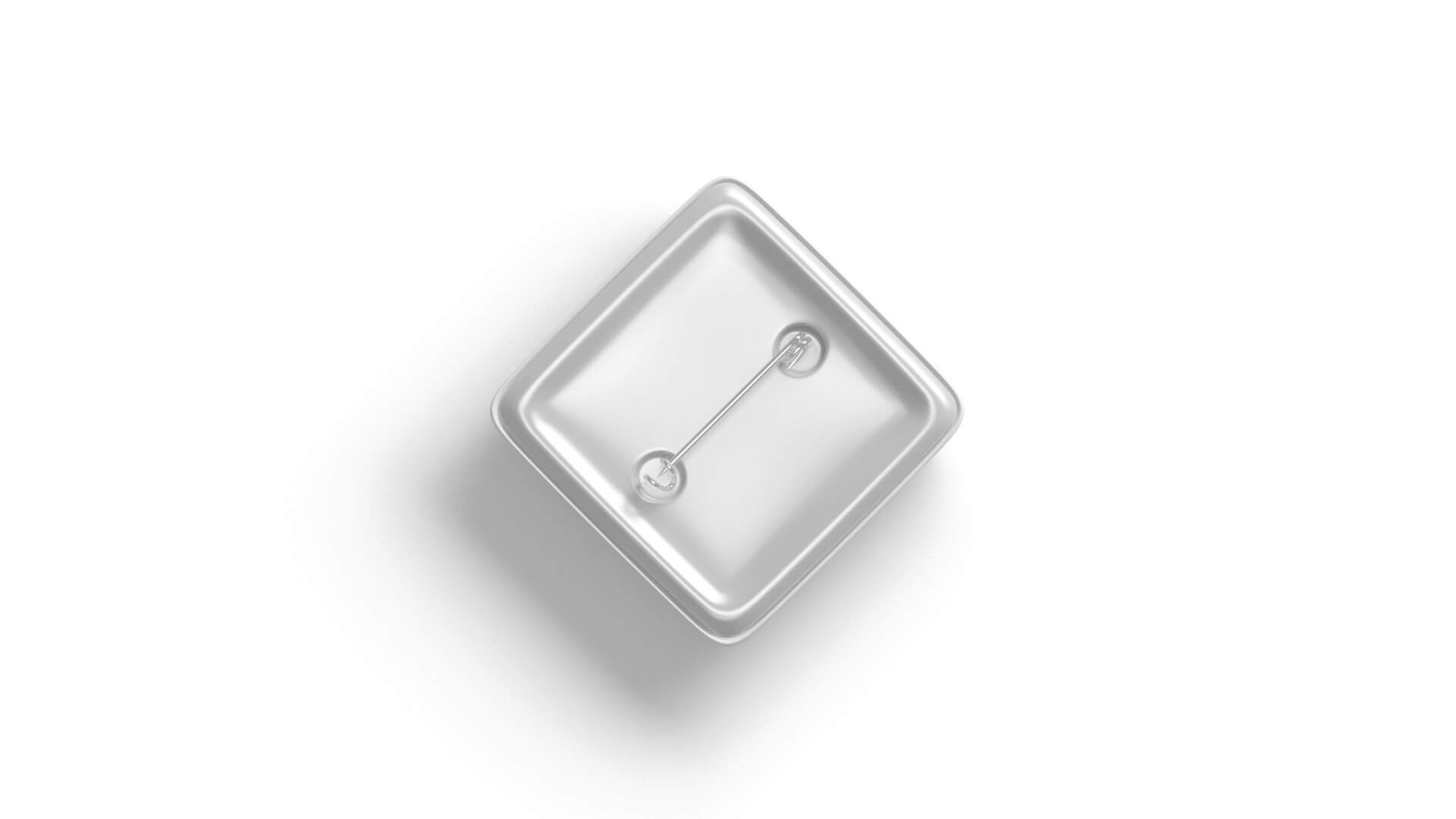White Rhombus Button Badge - 3D Model by rebrandy