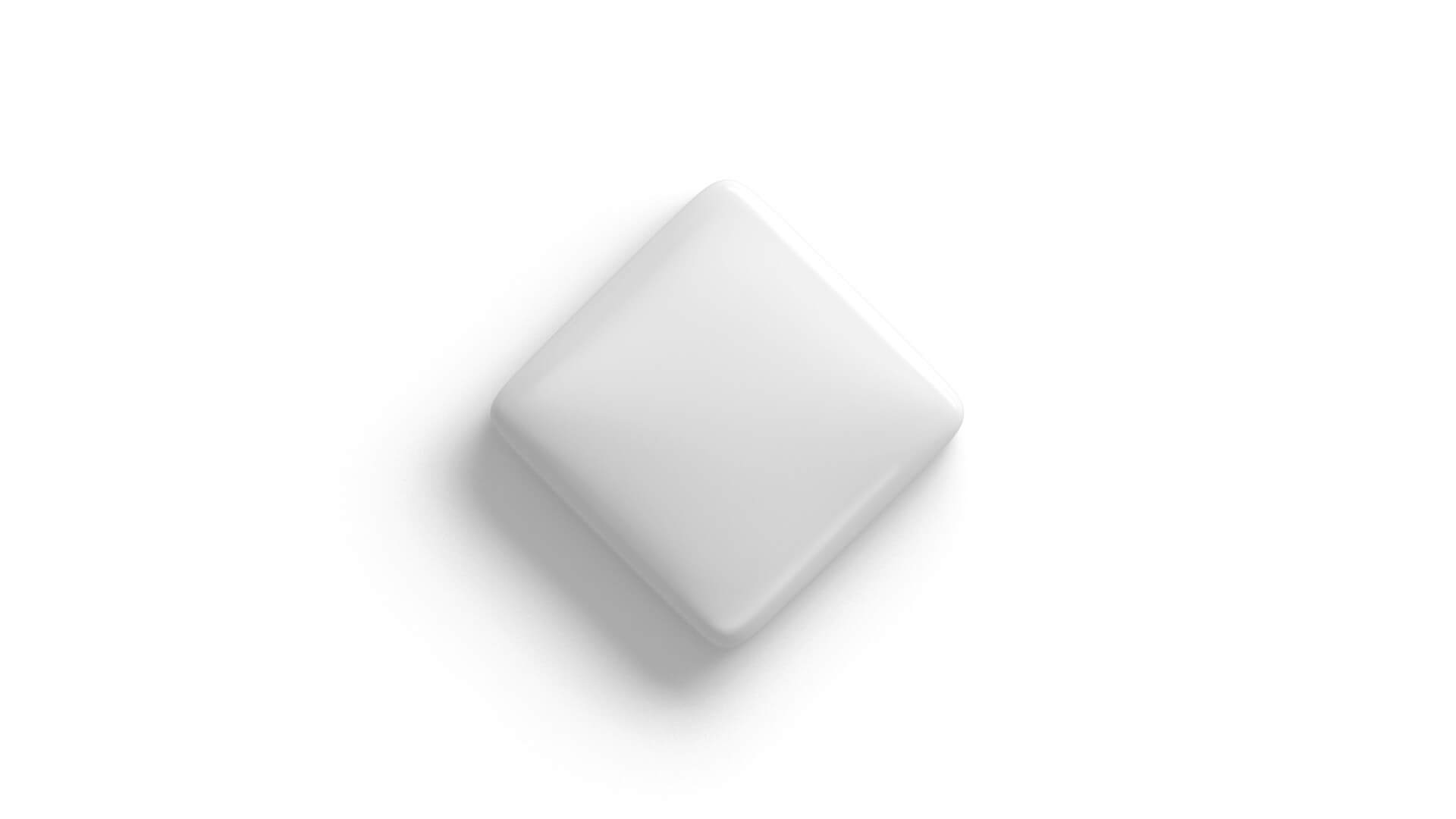 White Rhombus Button Badge - 3D Model by rebrandy