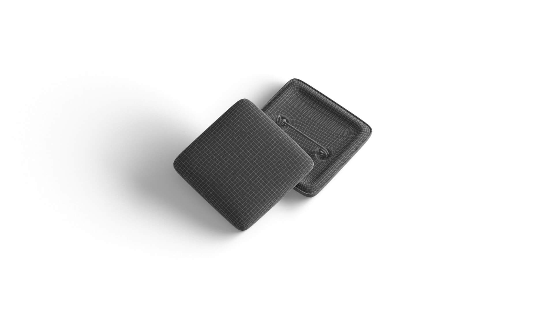 White Rhombus Button Badge - 3D Model by rebrandy