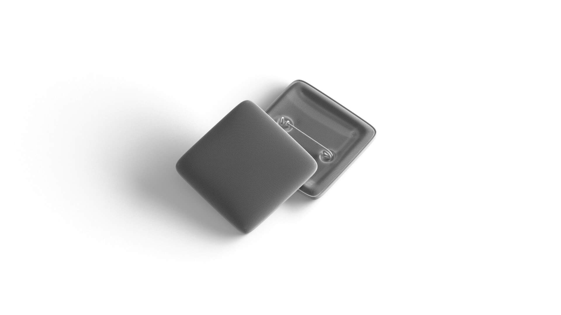 White Rhombus Button Badge - 3D Model by rebrandy