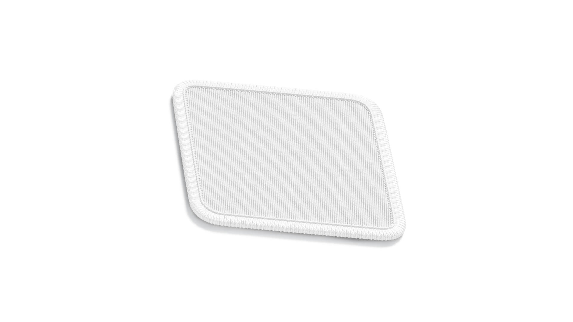 White Rhombus Embroidered Patch - Embroidery Rhomb Badge 3D Model by ...
