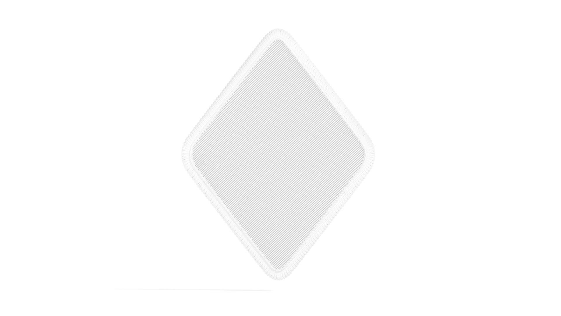 White Rhombus Embroidered Patch - Embroidery Rhomb Badge 3D Model by ...