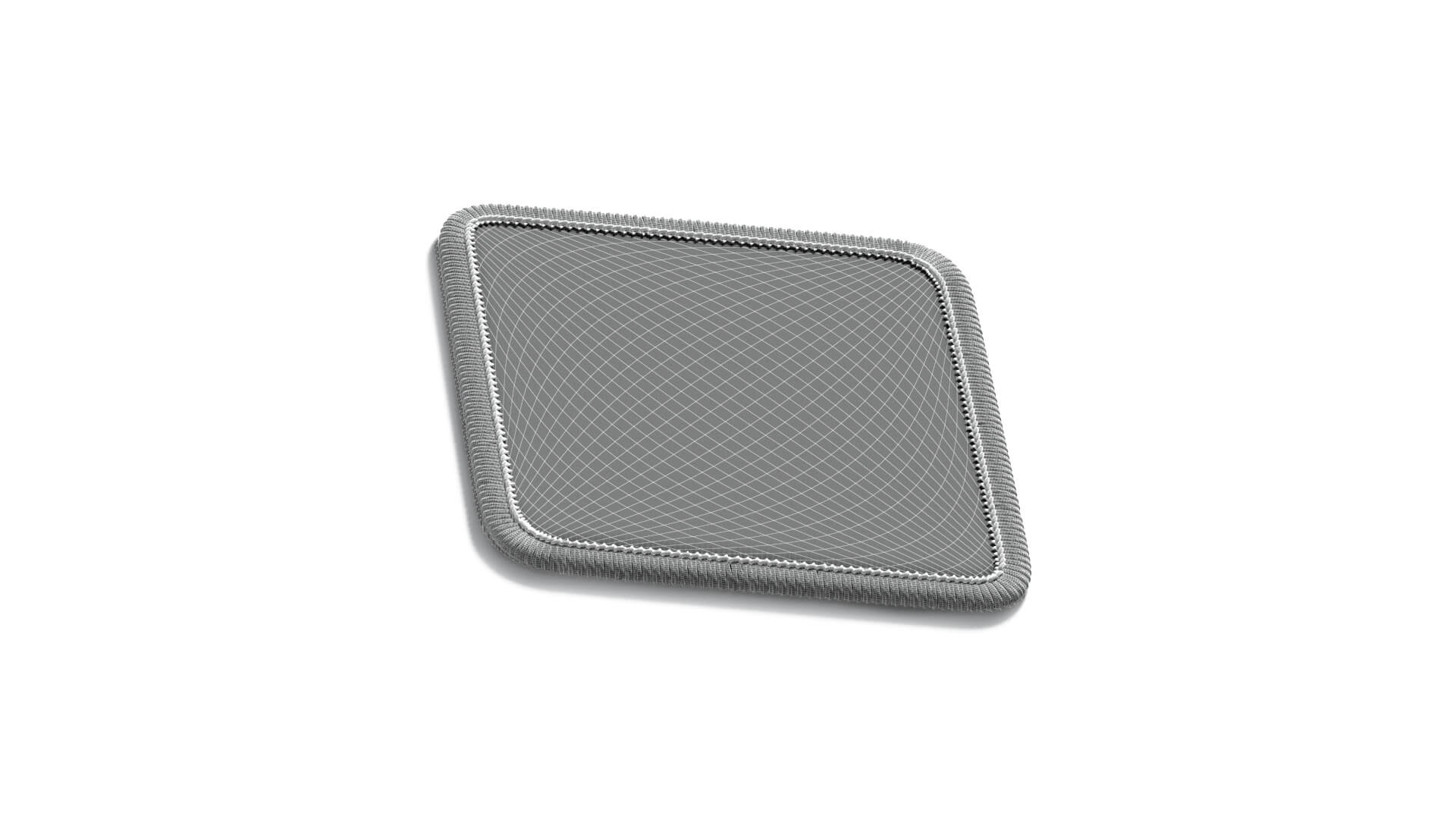 White Rhombus Embroidered Patch - Embroidery Rhomb Badge 3D Model by ...