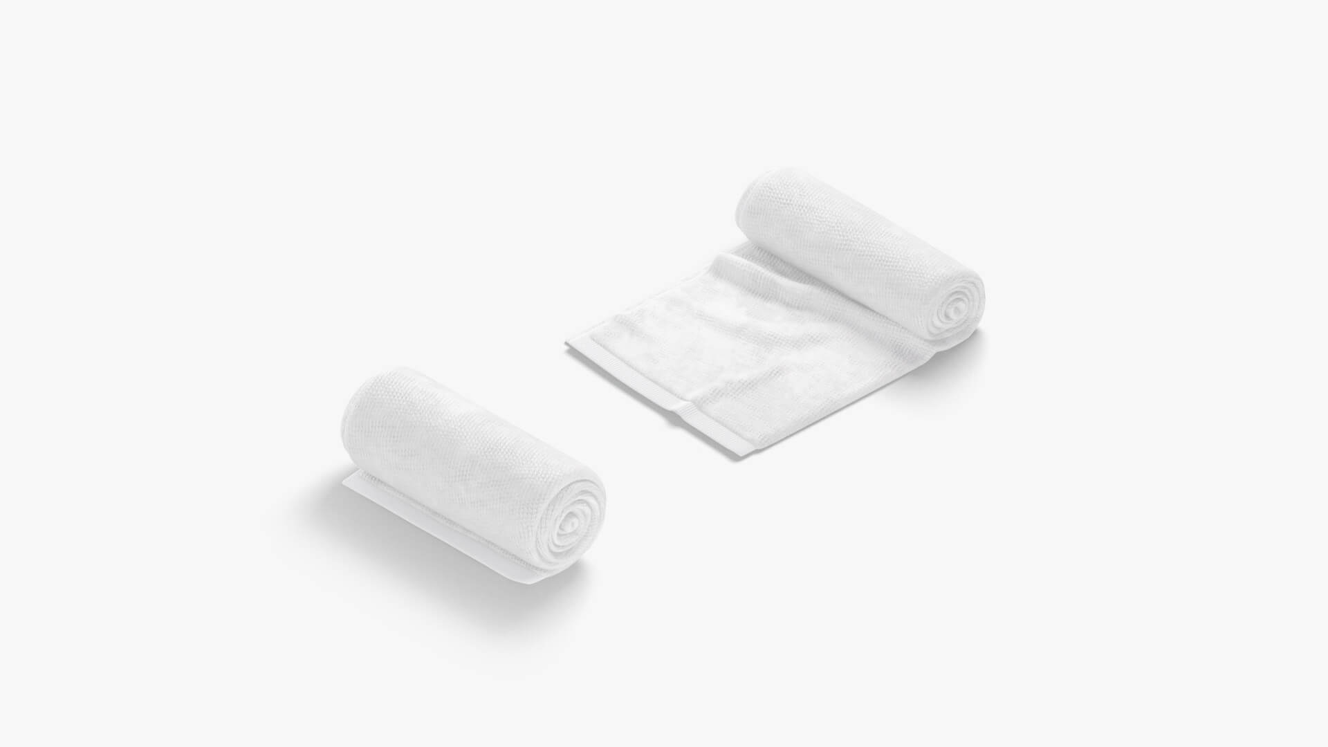 White Rolled Open Towel - 3D Model by rebrandy