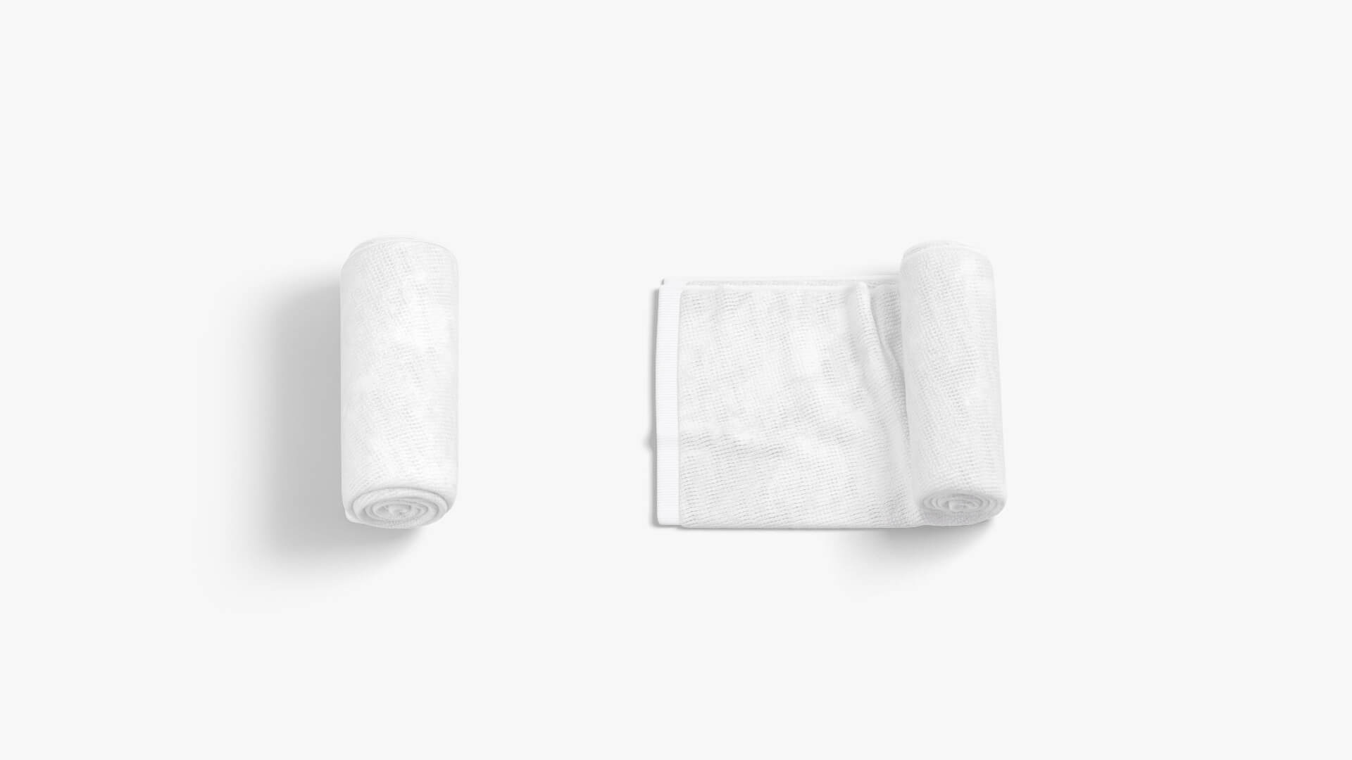 White Rolled Open Towel - 3D Model by rebrandy