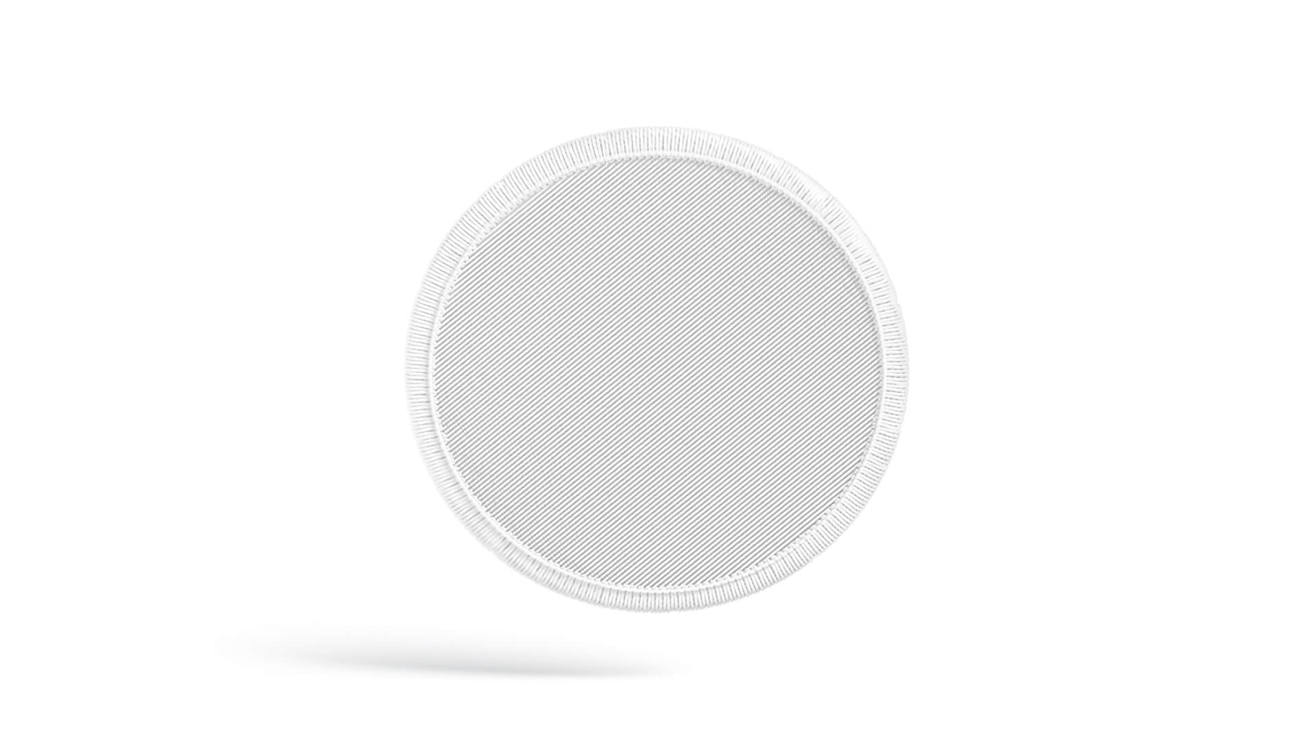 White Round Embroidered Patch - Embroidery Circle Badge 3D Model by ...