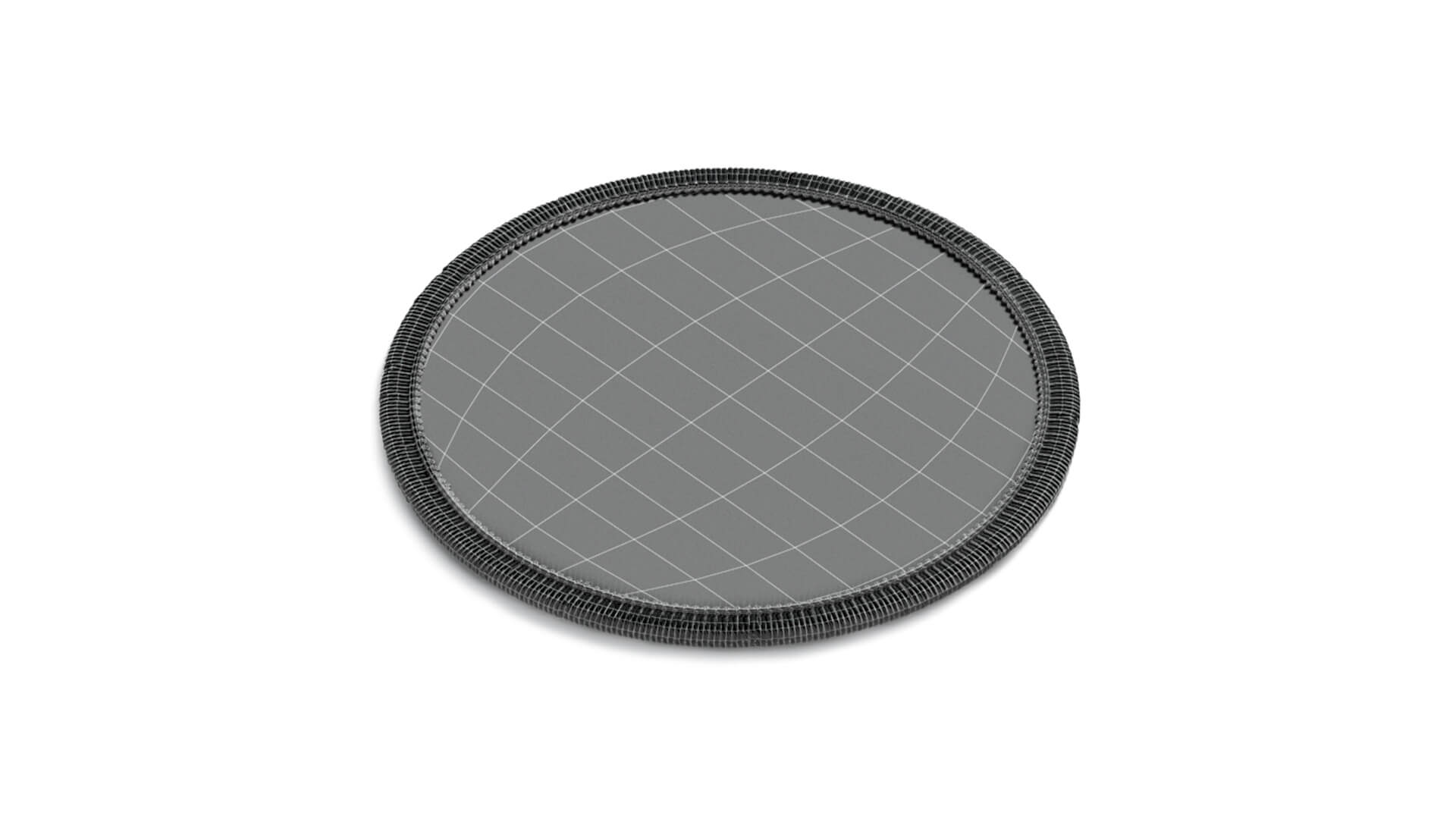 White Round Embroidered Patch - Embroidery Circle Badge 3D Model by ...