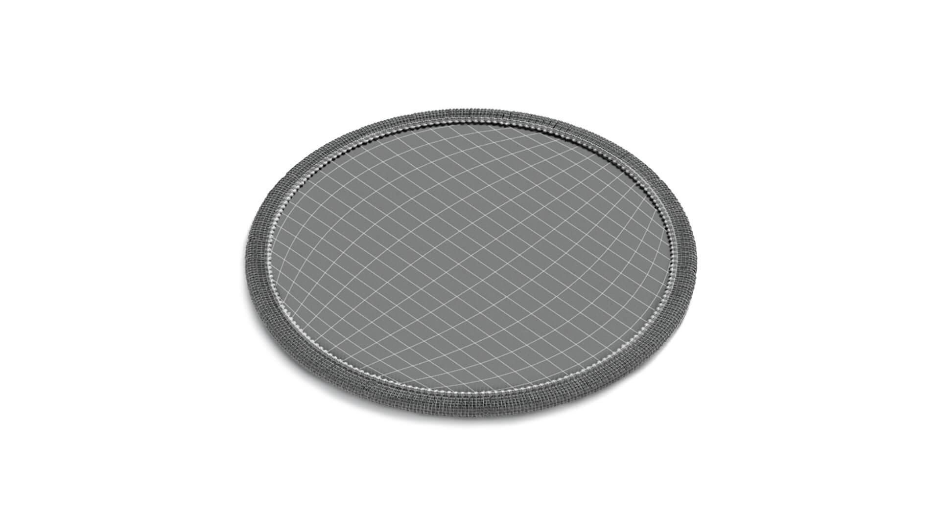 White Round Embroidered Patch - Embroidery Circle Badge 3D Model by ...