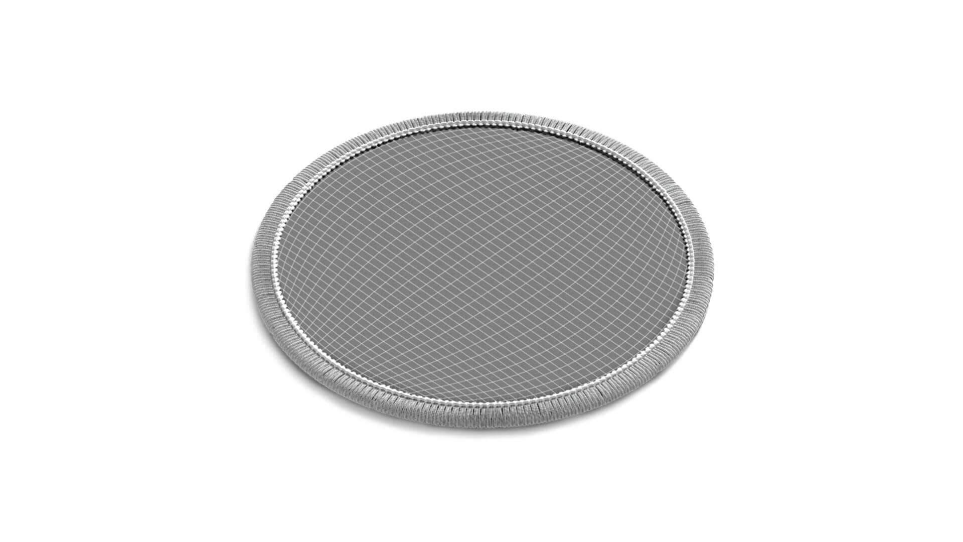 White Round Embroidered Patch - Embroidery Circle Badge 3D Model by ...