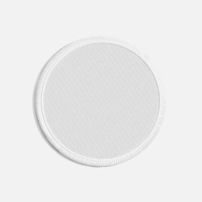 White Round Embroidered Patch - Embroidery Circle Badge 3D Model by ...
