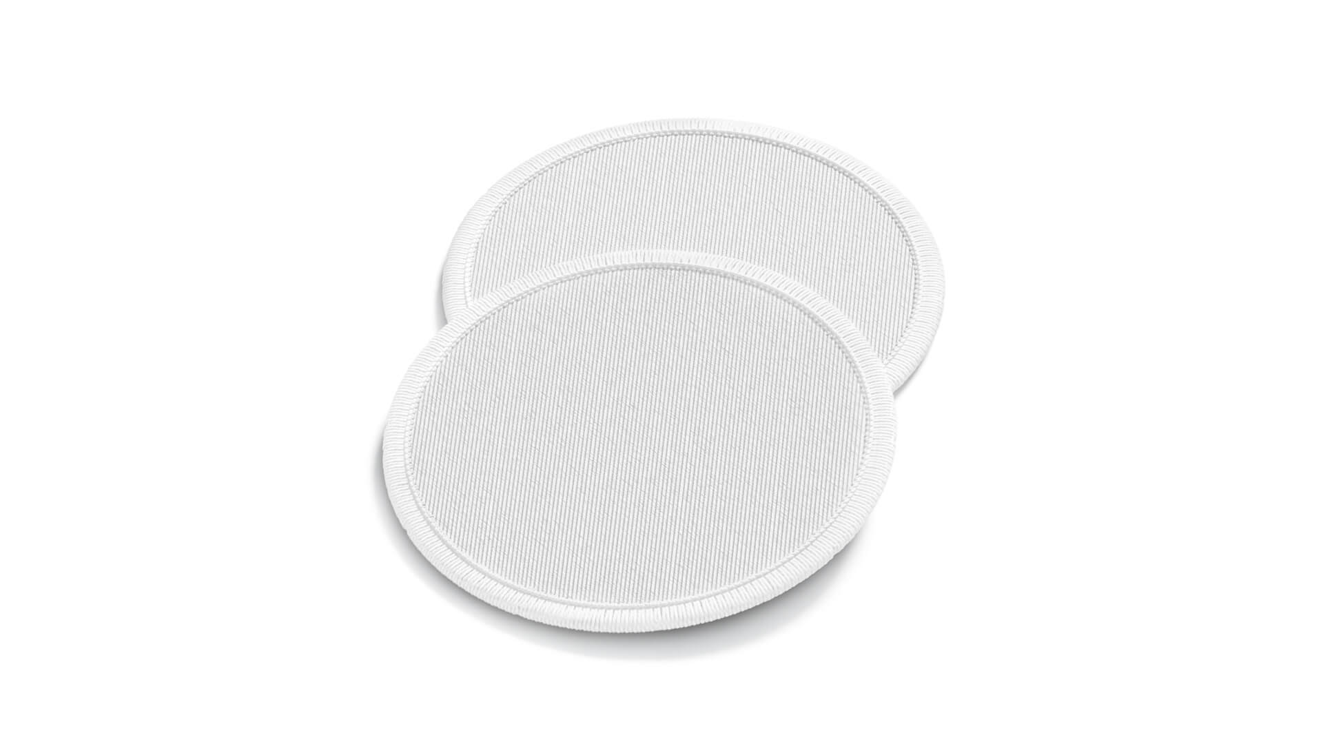 White Round Embroidered Patch Stack - Lying Circle Badge 3D Model by ...
