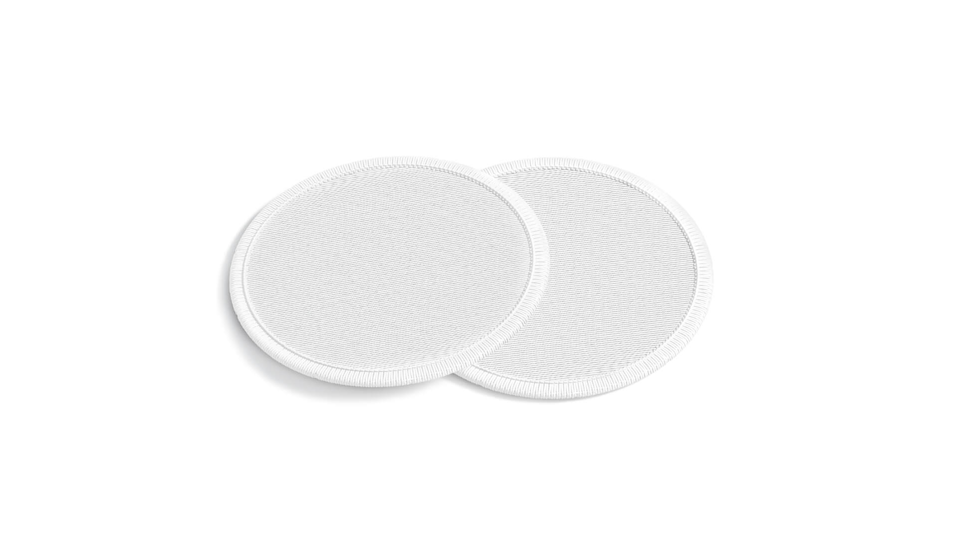 White Round Embroidered Patch Stack - Lying Circle Badge 3D Model by ...