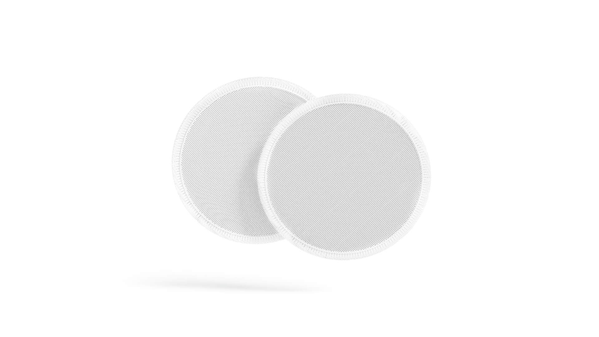 White Round Embroidered Patch Stack - Lying Circle Badge 3D Model by ...