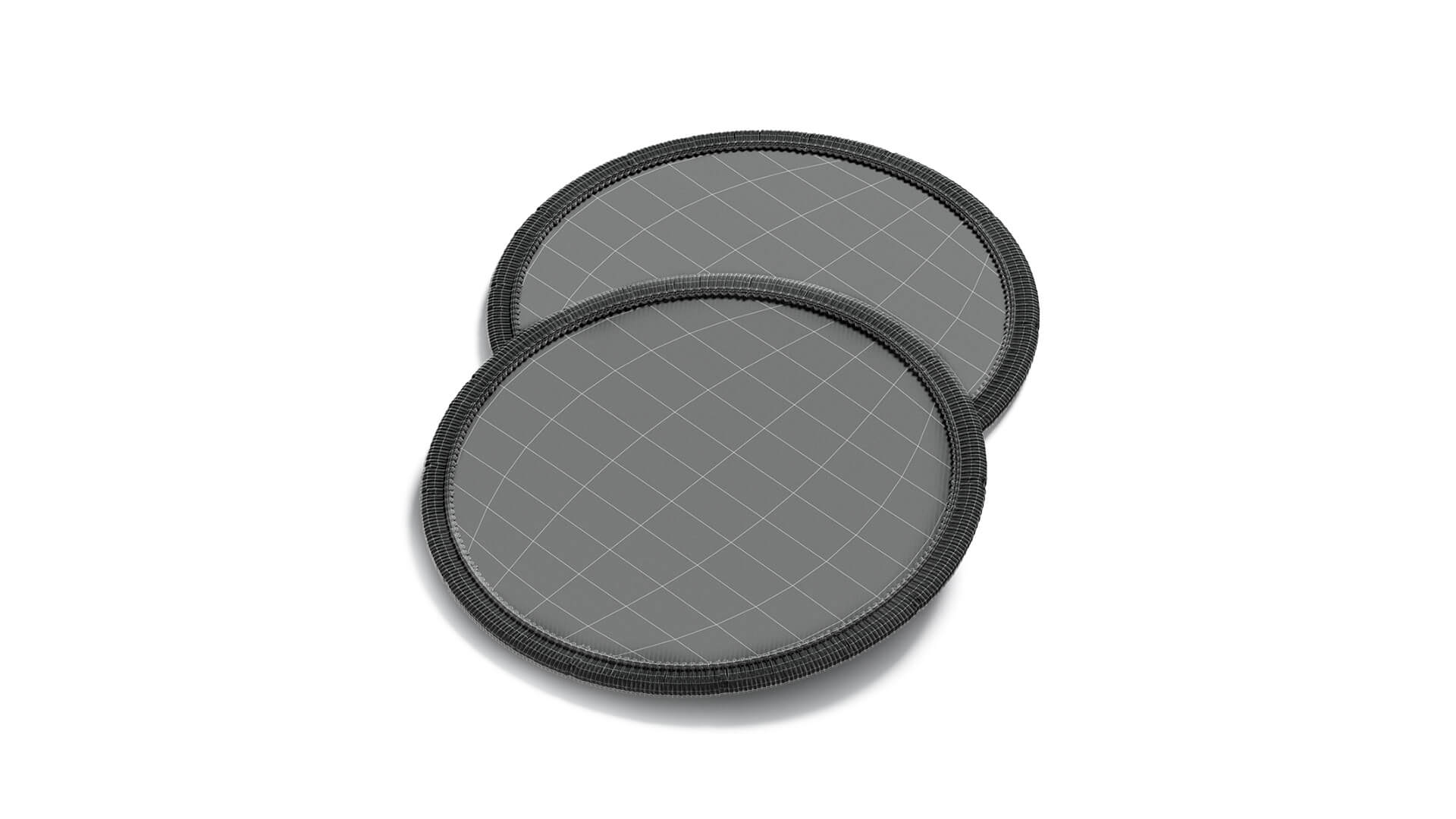 White Round Embroidered Patch Stack - Lying Circle Badge 3D Model by ...