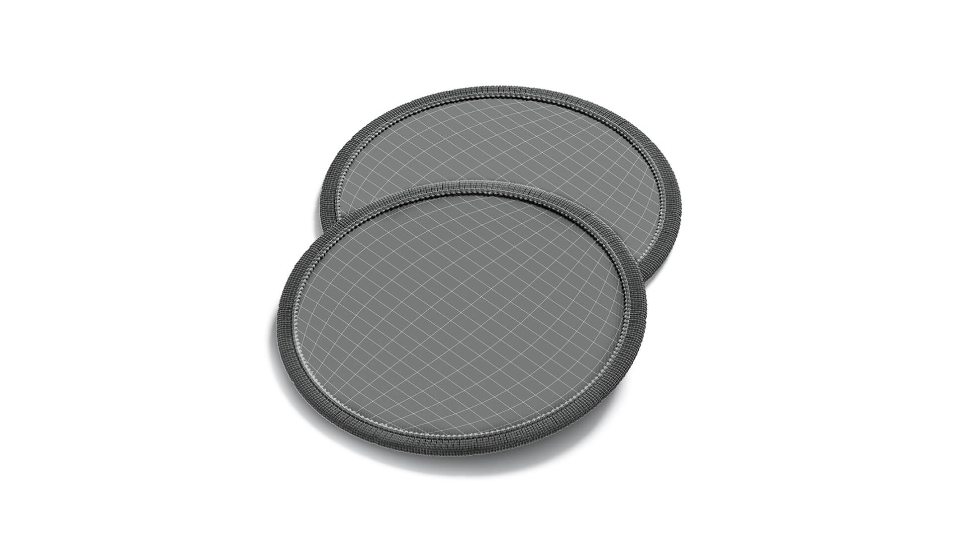 White Round Embroidered Patch Stack - Lying Circle Badge 3D Model by ...