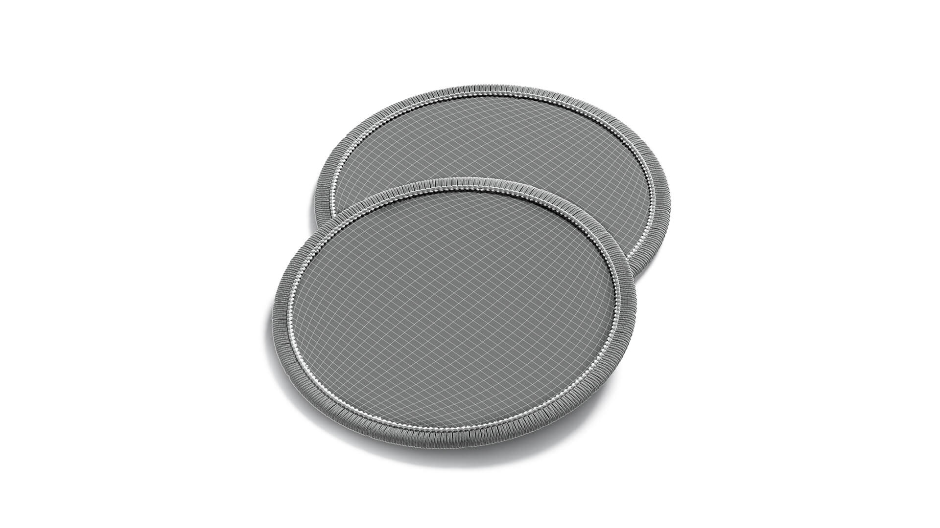 White Round Embroidered Patch Stack - Lying Circle Badge 3D Model by ...