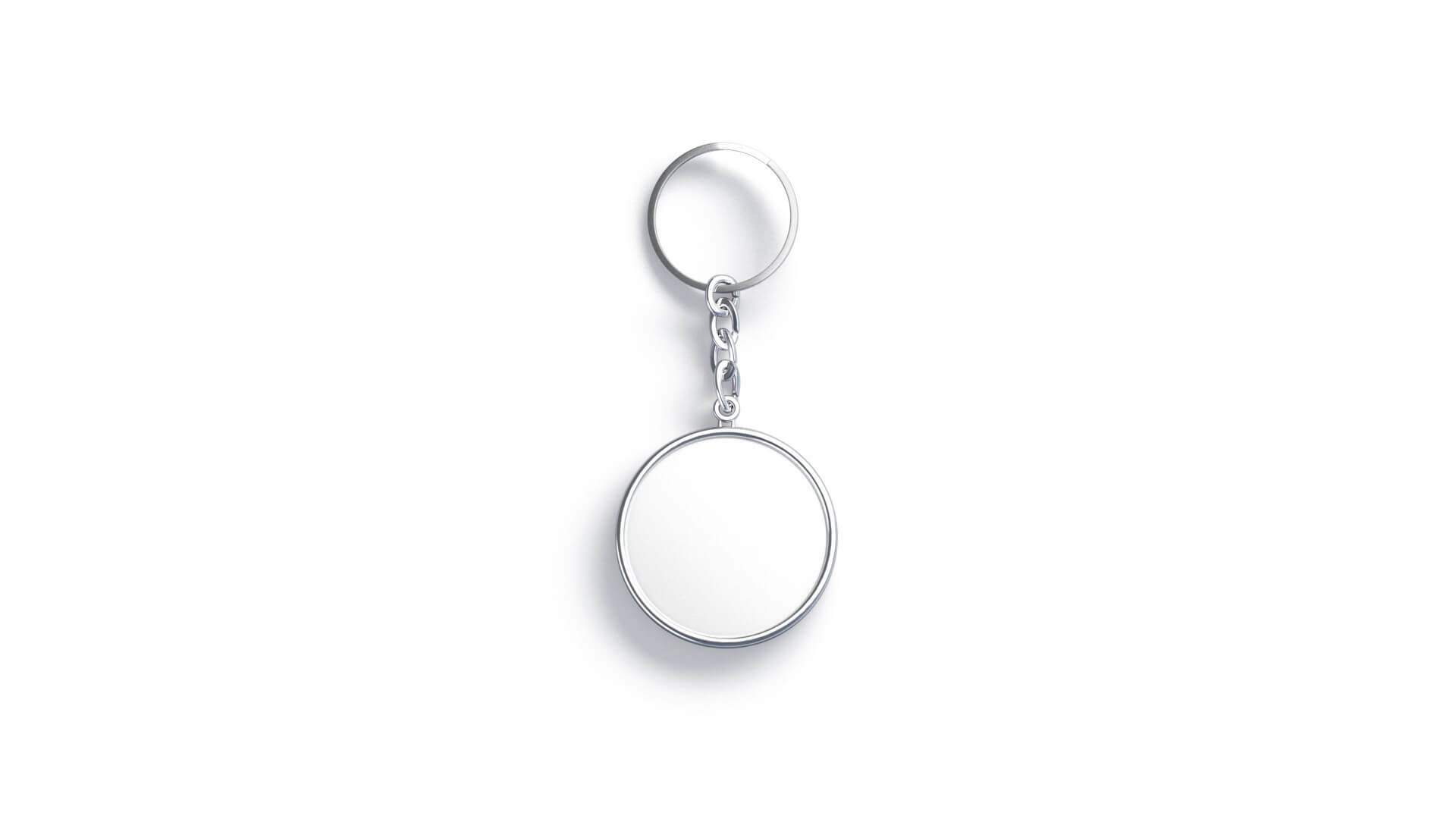 White Round Keychain - Key Tag Holder 3D Model by rebrandy