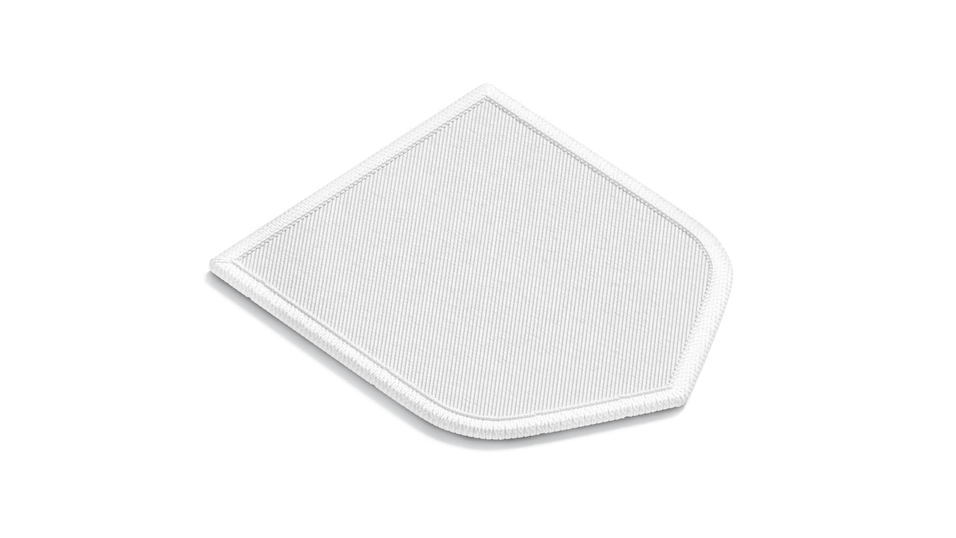 White Shield Embroidered Patch - Lying Embroidery Emblem 3D Model by ...