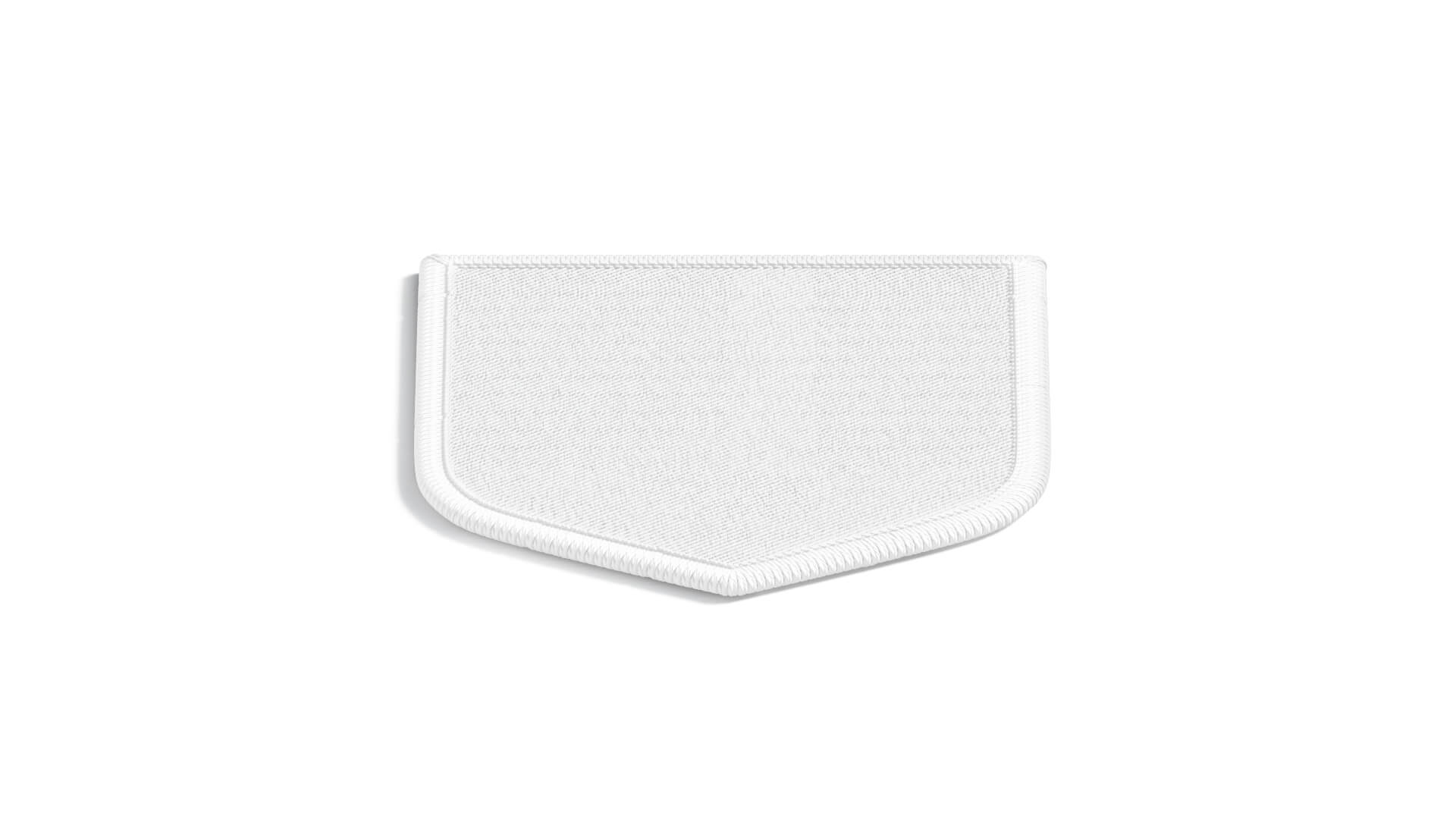 White Shield Embroidered Patch - Lying Embroidery Emblem 3D Model by ...