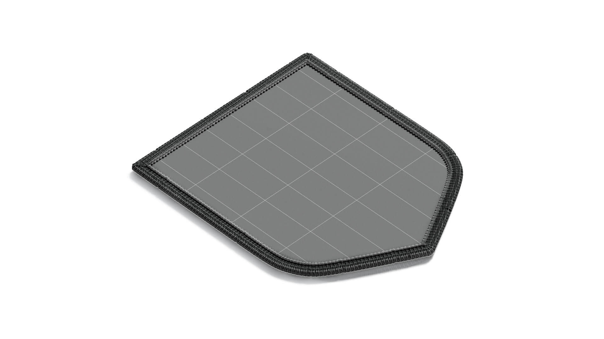 White Shield Embroidered Patch - Lying Embroidery Emblem 3D Model by ...