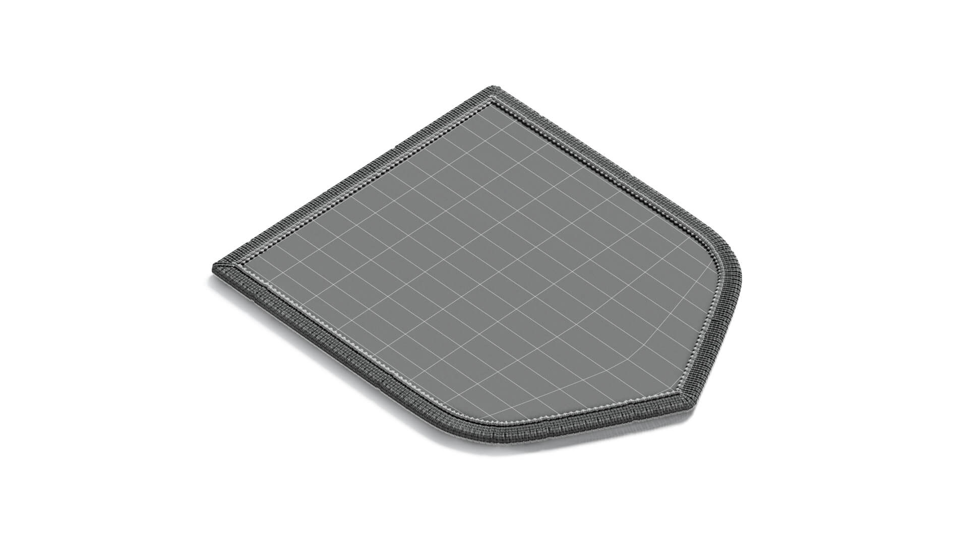 White Shield Embroidered Patch - Lying Embroidery Emblem 3D Model by ...