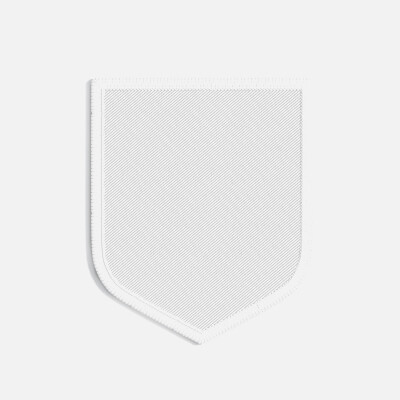 White Shield Embroidered Patch - Lying Embroidery Emblem 3D Model by ...