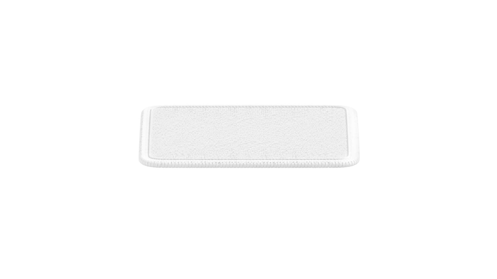 White Square Embroidered Patch - Embroidered Badge 3D Model by rebrandy