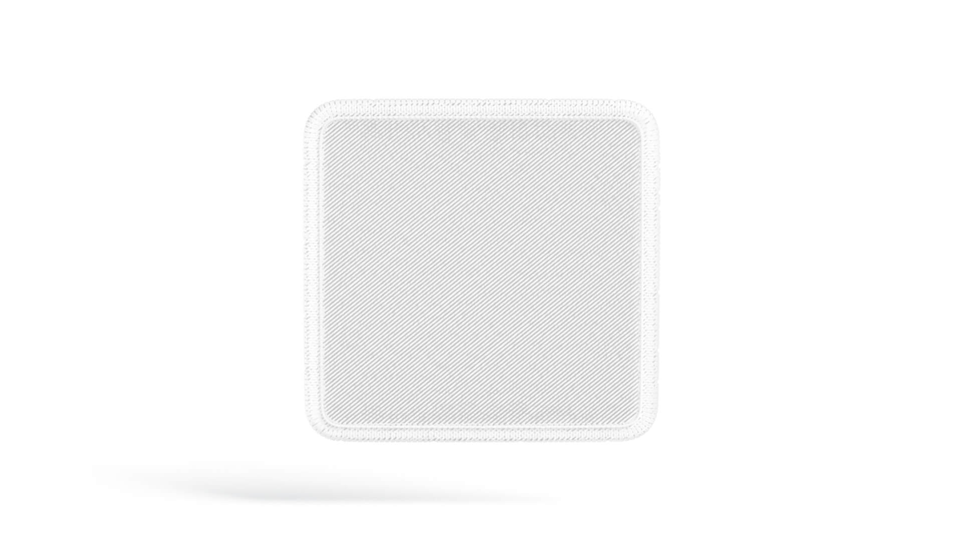 White Square Embroidered Patch - Embroidered Badge 3D Model by rebrandy