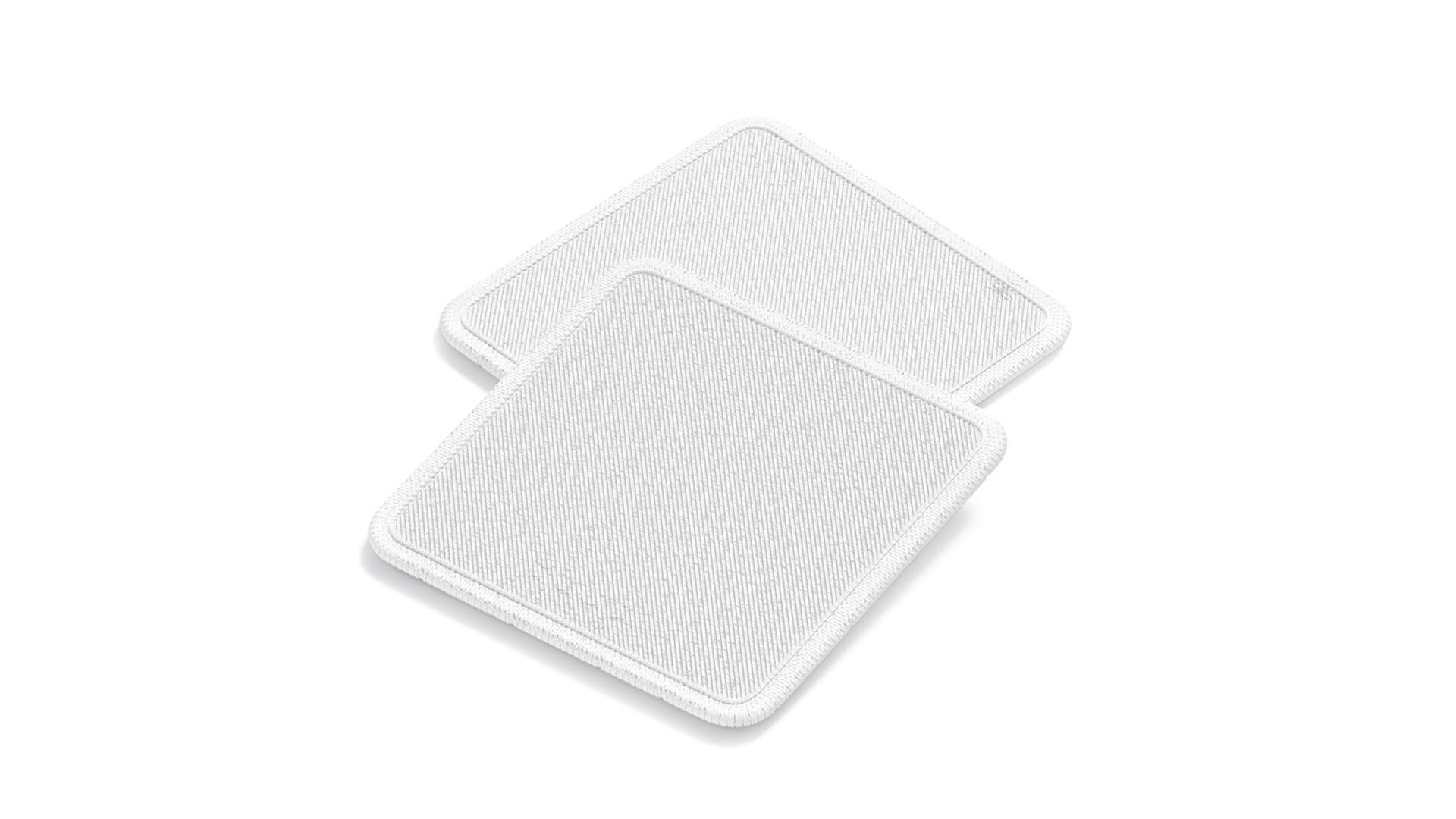 White Square Embroidered Patch Stack - Lying Quadratic Badge 3D Model ...