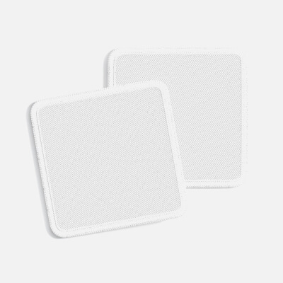 White Square Embroidered Patch Stack - Lying Quadratic Badge 3D Model ...