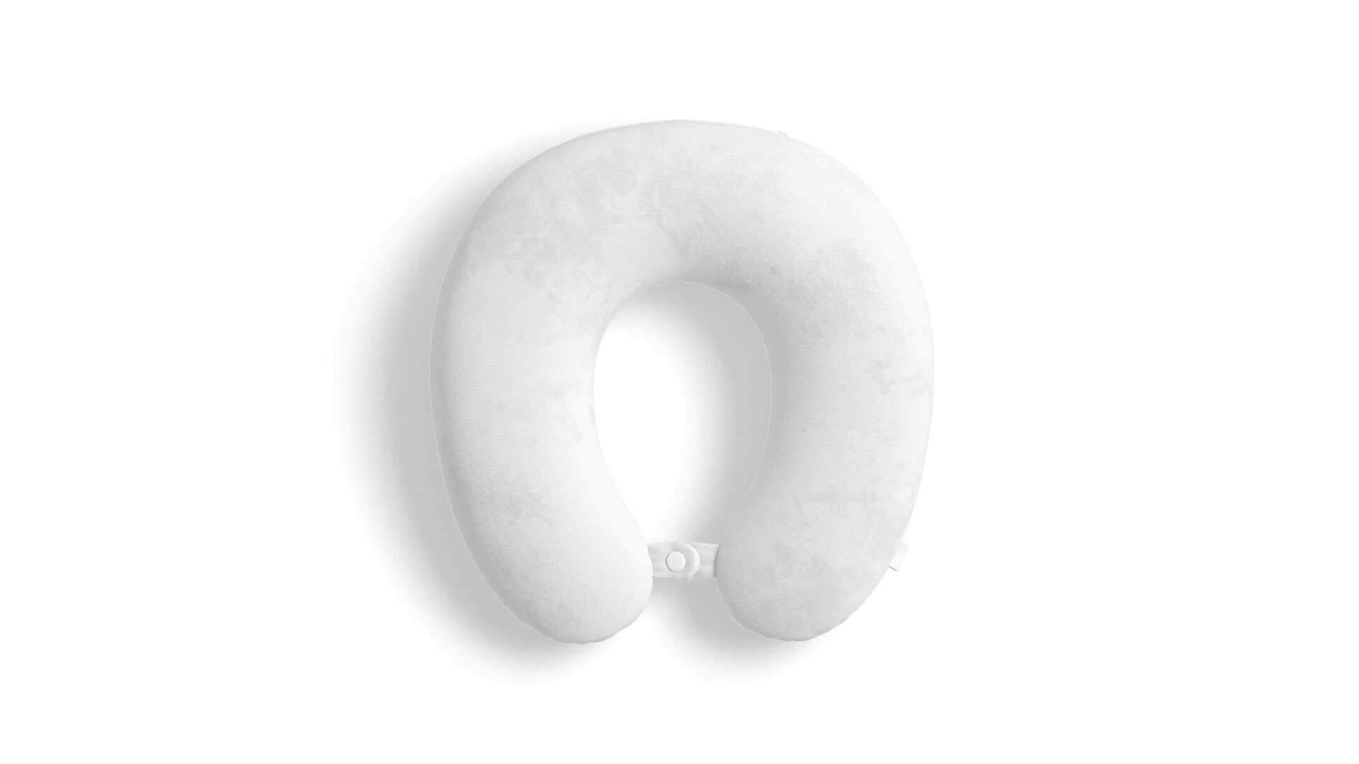 White Travel Pillow - Neck Head Support Cushion 3D Model by rebrandy