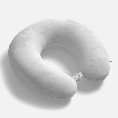 White Travel Pillow - Neck Head Support Cushion 3D Model by rebrandy