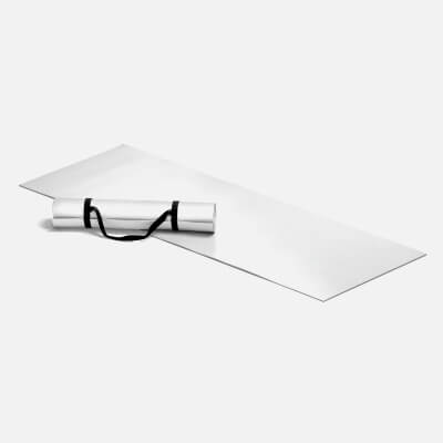 White Unfolded and Rolled Yoga Mat Set for Fitness Pilates - 3D Model ...