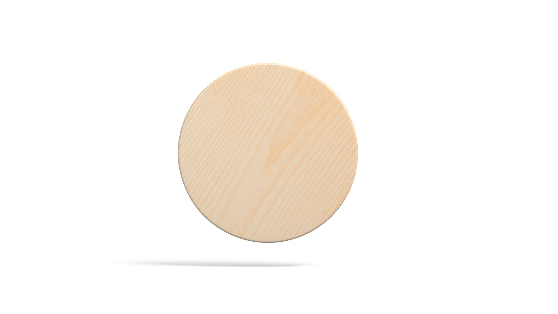 Wood Plate 2 Types - Round Square Wooden Board Set 3D Model by rebrandy