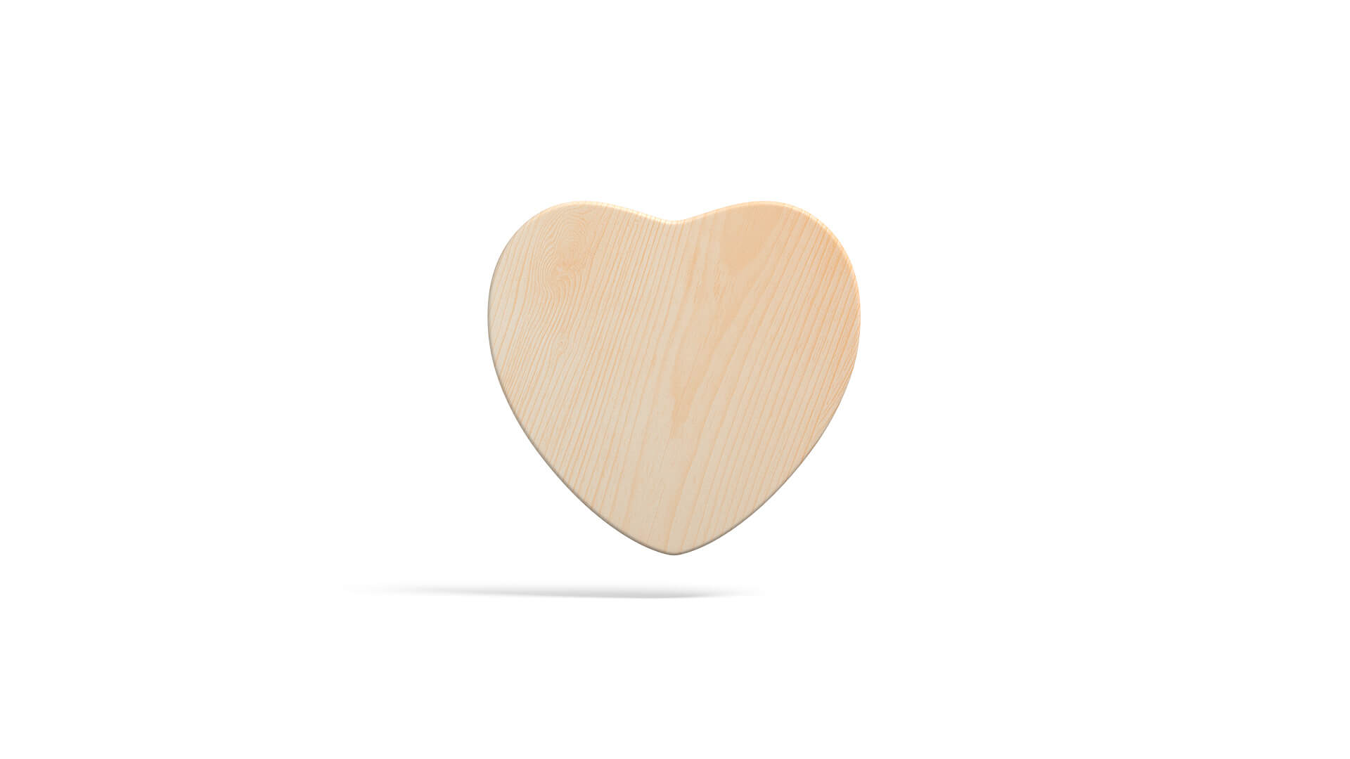 Wood Plate 4 Types - Round Square Rhombus Heart Wooden Board 3D Model ...