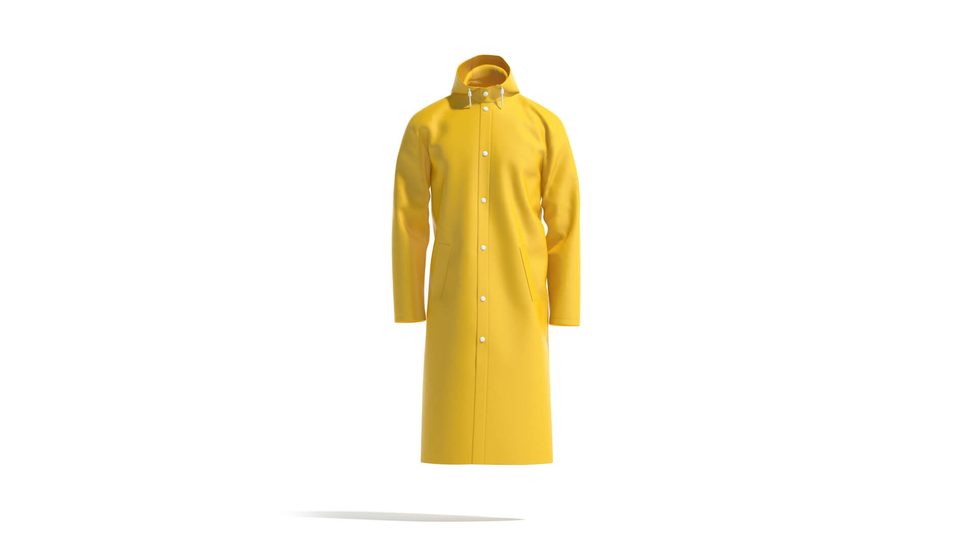 Yellow Rain Coat - Waterproof Raincoat Jacket 3D Model by rebrandy