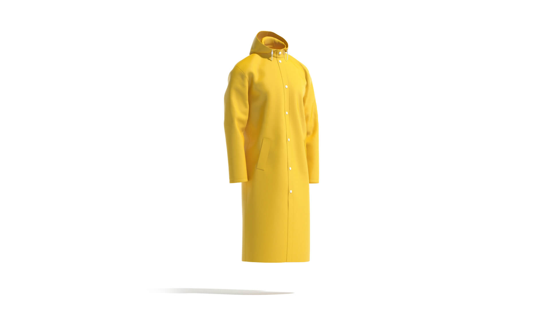 Yellow Rain Coat - Waterproof Raincoat Jacket 3D Model by rebrandy