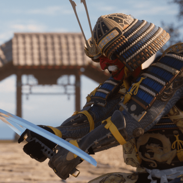 Shinobi samurai 3D Render, Digital Art by Red_xamurai